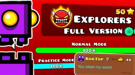 Explorers Full Level Beta Geometry Dash 2 21 Youtube