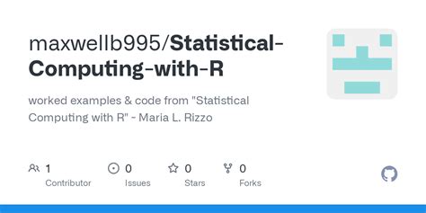 Github Maxwellb995statistical Computing With R Worked Examples