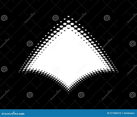 Halftone Distort Logo Vector Technology Emblem Halftone Dots Curved Gradient Pattern Texture