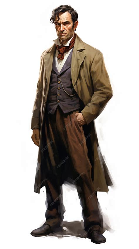 Premium Photo A Man In A Trench Coat And Tie Standing