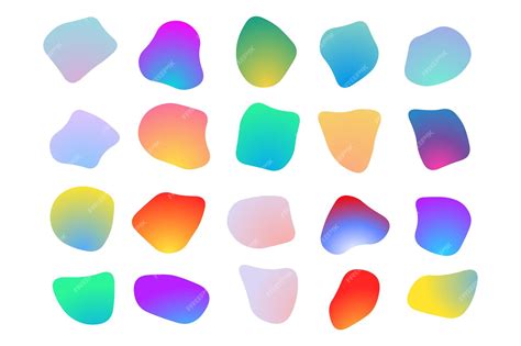 Premium Psd Psd Abstract Gradient Blob Design Collection Set