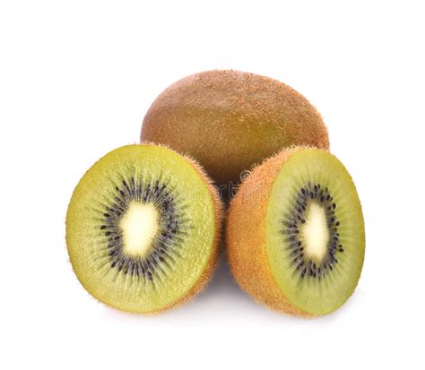 Fruta De Quivi Isolada No Fundo Branco Foto De Stock Imagem De Fresco Cabeleira