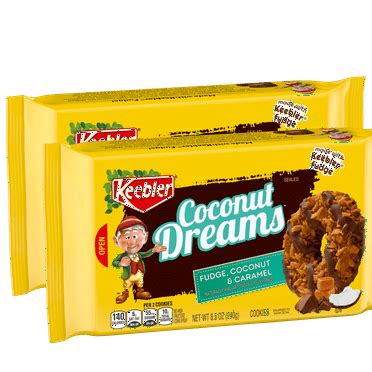 Keebler Coconut Dreams Fudge Caramel And Coconut Cookies 85 Oz Pack