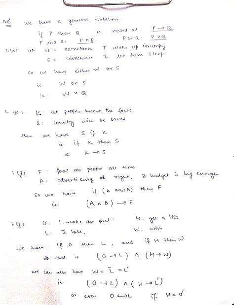 Solved Symbolize Each Statement Using The Suggested Notation 1a