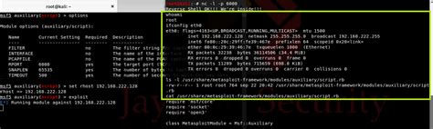 cómo implementar scripts en metasploit poc jaymon security