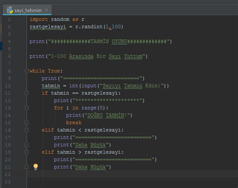 ebi PYTHON SAYI TAHMİN OYUNU