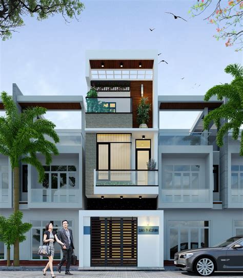 Mẫu nhà phố tầng đẹp m Phong cách hiện đại sang trọng