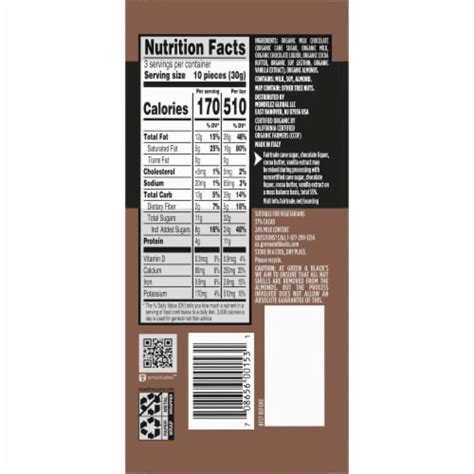 Green And Blacks Organic Almond Milk Chocolate Bar 317 Oz Kroger