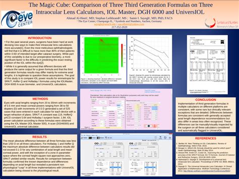 Pdf The Magic Cube Comparison Of Three Third Generation Formulas On