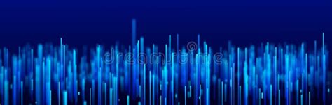 Cyberspace With Blue Digital Falling Lines Geometric Flow In Cyberspace High Speed Big Data