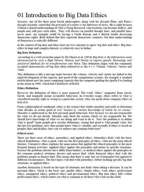 01 Introduction To Big Data Ethics Pdf Artificial Intelligence