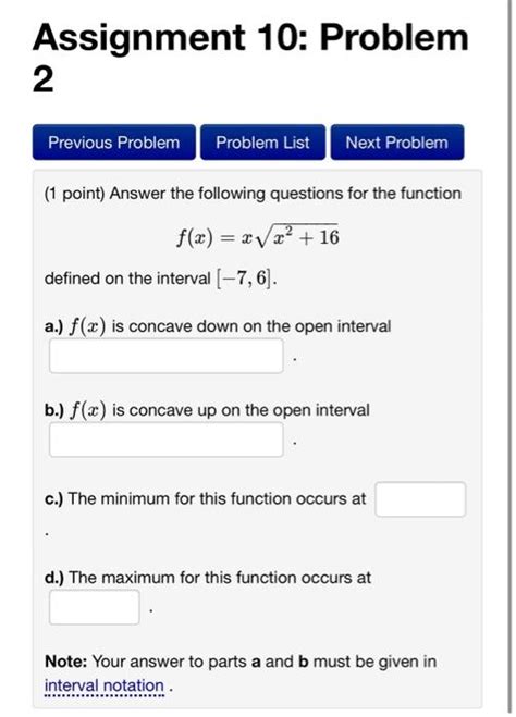 Solved Assignment 10 Problem 2 1 Point Answer The