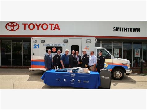 Smithtown Toyota Donates Cpr Unit To Commack Ambulance Corp Commack