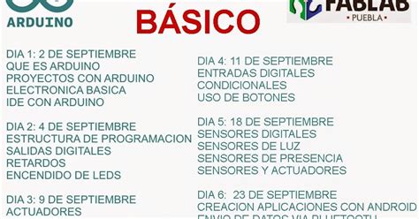 Fablab Puebla Curso Gratuito De Arduino