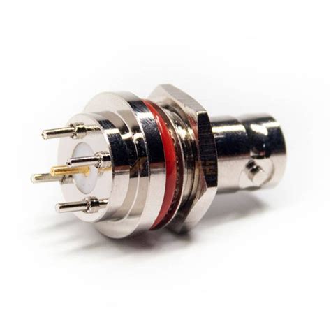 Hermetic Bnc Female Bulkhead Connector Through Hole Mount Metabeeai