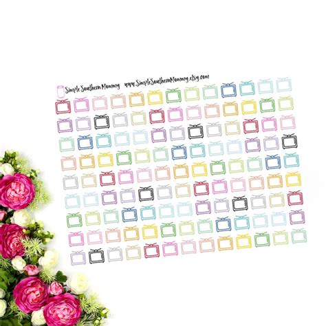 Tv Stickers Color Coding Stickers Functional Stickers Adulting Stickers