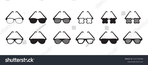 Glasses Icon Set Eyeglasses Icons Vector Stock Vector Royalty Free