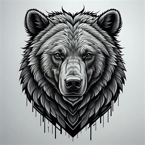 Grizzly Beer Head Digital Art Vector Svgpng High Res Image For Laser