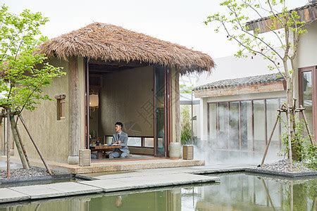 商务白领休闲品茶形象高清图片下载 正版图片507715572 摄图网