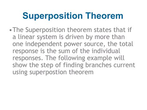 Electric Network Theorems PPT Computer Networking Computing