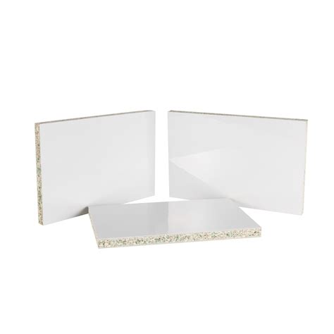 High Glossy White Melamine Laminated Green Core Hmr Waterproof Particle