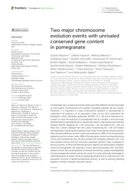 Two Major Chromosome Evolution Events With Unrivaled Conserved Gene
