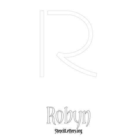 Robyn Free Printable Name Stencils With 6 Unique Typography Styles And