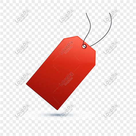 Activity Red Tag Vector Cartoon Label Red Label Vector Illustration