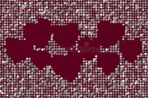 Color Abstract Mixed Pattern Generative Art Background Web Hexagon Effect And Circles Stock