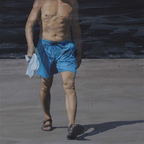 Le Short Bleu By Marylin Cavin Buy Art Online Rise Art