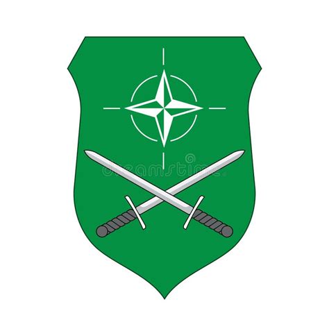 Vector Coat Of Arms Of The Allied Land Command Landcom Editorial Stock