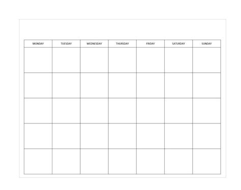 Printable Blank 8 Week Calendar 2026 Calendar Printable