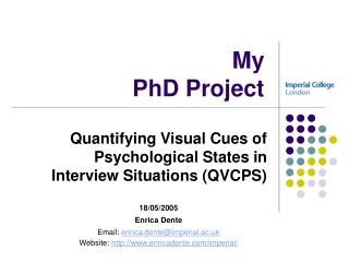 PPT My PhD Project PowerPoint Presentation Free Download ID