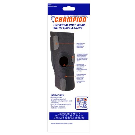 0223 Universal Knee Wrap With Flexible Stays Championsupports