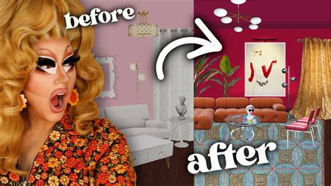 Redesigning Trixie Mattels Living Room Room Makeover Youtube