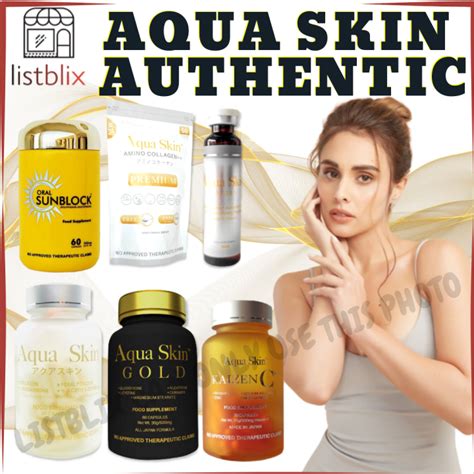 Skin Aqua Glutathione Whitening Capsule Reduce Stress Glowing Skin Japan Aqua Skin Gold Premium