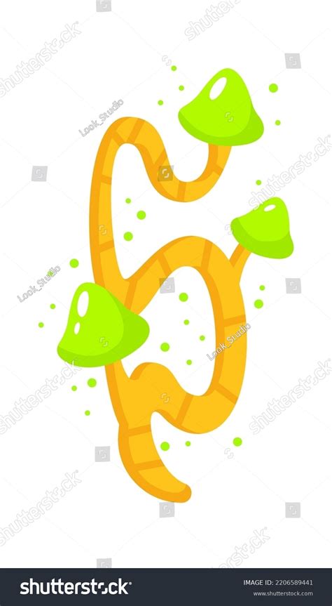 Cartoon Psychedelic Mushroom Vector Illustration Stock Vector Royalty
