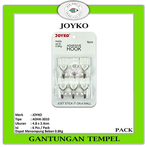 Jual Joyko Adhesive Hook Adhk 3010 Gantungan Tempel Dinding Pack Shopee Indonesia