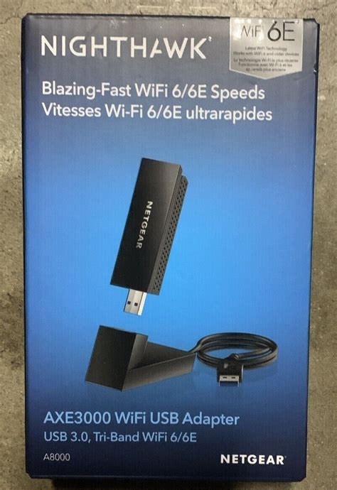 Used NETGEAR Nighthawk A AXE Tri Band Wi Fi E USB Adapter E NEW UBB Threads