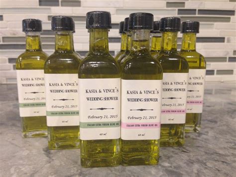 Custom Printed Olive Oil And Balsamic Vinegar Wedding Favors Etsy