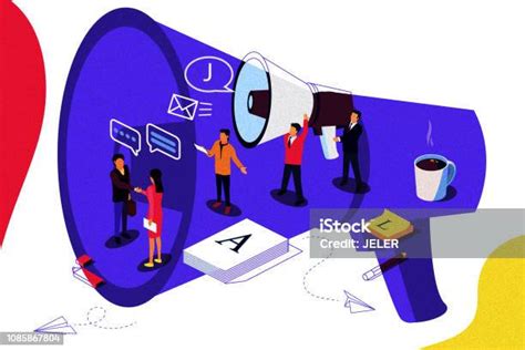 아이소메트릭 그림 개념입니다 사람들이 단어 콘텐츠 웹 페이지 배너 사회 미디어 문서 카드 포스터에 대 한 참조는 친구와 마이크에