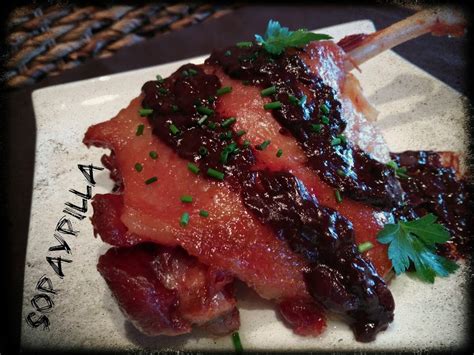 Confit de pato con salsa de frambuesas al Pedro Ximénez Cocina