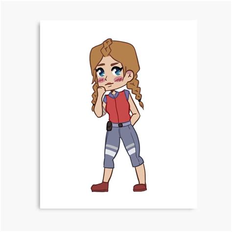 Cute Meg Dead By Daylight Dbd Horror Chibi Poster Canvas Print
