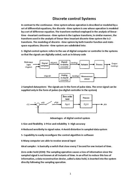 Discrete Control System Pdf Sampling Signal Processing Feedback