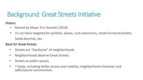 Pedestrian And Cyclist Collisions On The Great Streets Ppt