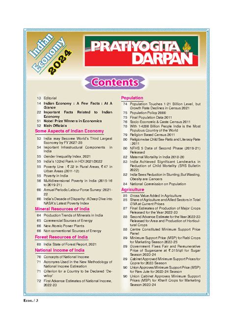 Pratiyogita Darpan General Studies Indian Economy 24 Revised