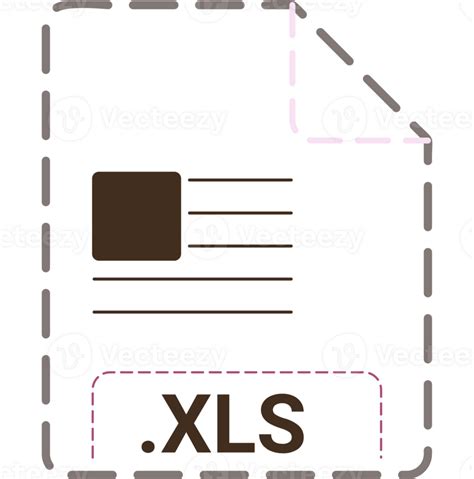 Xls File Icon Minsk Dashed Rounded Outline Illustration 57326307 PNG