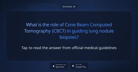 What Is The Role Of Cone Beam Computed Tomography Cbct In Guiding Lung Nodule Biopsies