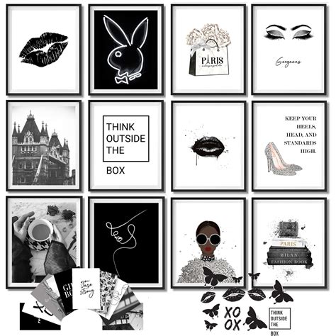 97 Decor Black And White Posters For Room Aesthetic Black