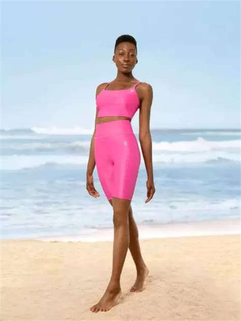 Bnwt Oceans Apart Fitnessgymyoga Hot Pink Shorts And Bratop Set S Uk